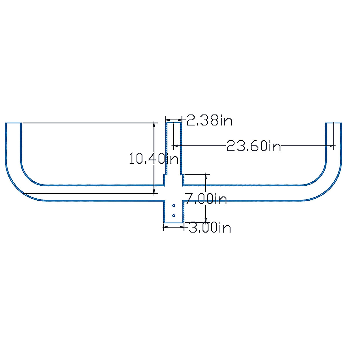 NEW SOONLED 180 Degree Bullhorn Bracket for 3 Lights, Mounting Bracket With Round Pole,Tenon in 2 3/8 inch Slip Fitter Light, for Parking Lot Light street light and Outdoor lighting fixtures
