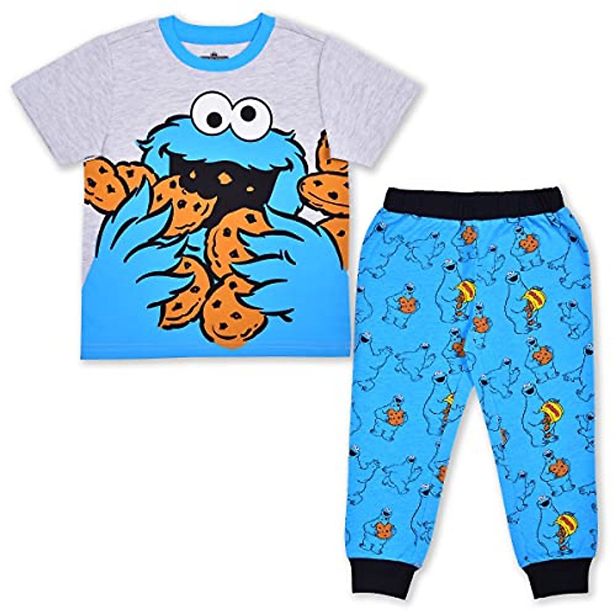 Sesame Street Elmo and Cookie Monster Boys T-Shirt and Pants Set for Infant and Toddlers