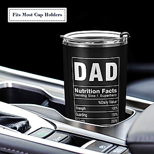 JUDIAN Gifts for Dad - Father's Day and Birthday Tumbler Cup - 20oz Travel Coffee Mug From Daughter or Son