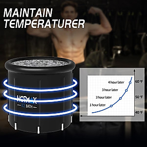 Ice Bath Tub for Athletes, 99 Gal 8-Leg Cold Plunge Tub for Recovery, Portable Ice Plunge Bathtub for Adult, Ice Tub Outdoor for Cold Water Therapy