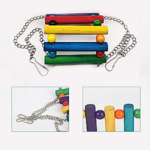 Hamiledyi Hamster Climbing Bridge, Small Animal Ladder Hammock Swing Set Toys for Bird Guinea Pig Chinchilla