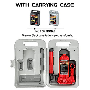 BAOSHISHAN 3 Ton Double Ram Bottle Jack 6-1/2" to 16-1/2" Lifting Range Portable Hydraulic Jack with Carrying Case