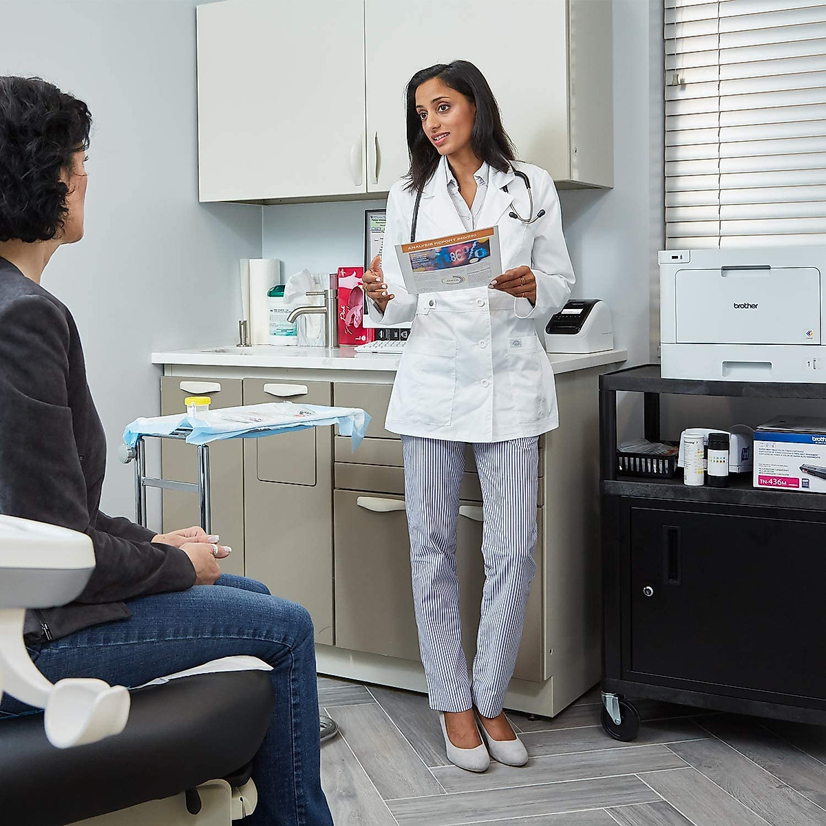 Brother Color Laser Printer HL-L83 Series for Business, 2.7" Color Touchscreen, Wireless Connectivity, Automatic Duplex Printing, Mobile Cloud Printing, NFC One-Touch Connection, White, W/USB Cable