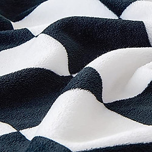 BEDELITE Checkered Throw Blanket for Couch and Bed, Luxurious Decorative Fleece Blanket with Checkerboard Grid Home Decor, Soft and Cozy Black and White Throw Blanket for Spring and Summer, 50"x60"
