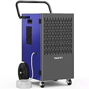 Yaufey 155 Pints Commercial Dehumidifier with Pump, for Basement up to 8000 Sq. Ft, Large Capacity Industrial Dehumidifier for Large Room with Intelligent Humidity Control