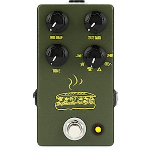 JHS Muffuletta 6-way Fuzz Pedal with 3 Patch Cables - Army Green