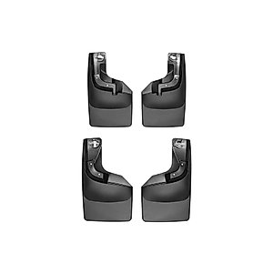 WeatherTech Custom No Drill Splash Guard MudFlaps for Ford Super Duty (No Dually, No Fender Flares) - Front & Rear Set (110065-120065), Black