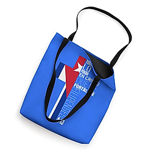Christian Spanish Filipenses 4 13 Religious Verse Cuban Flag Tote Bag