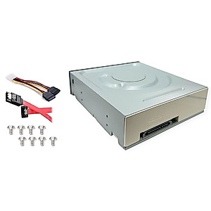 Lite-On 24X SATA Internal DVD+/-RW Drive Optical Drive IHAS124-14 with Sata Power Cable + Splitter Cable + Screws for Desktop Computers, Sever and More