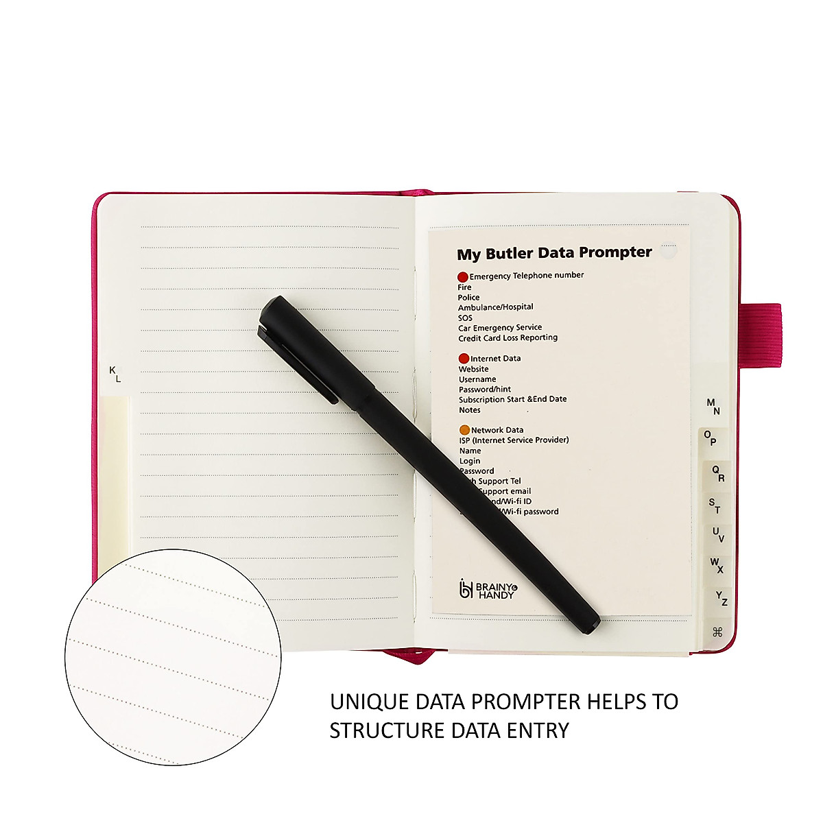 Best Address Book & Contact Log Notebook for Women Battling Brain Fog: Pocket-Sized (4x5.5 in) | Customizable Lined Pages, Alphabetical Tabs | For Contacts, Passwords, Ideas, and Worries | Stay on Top