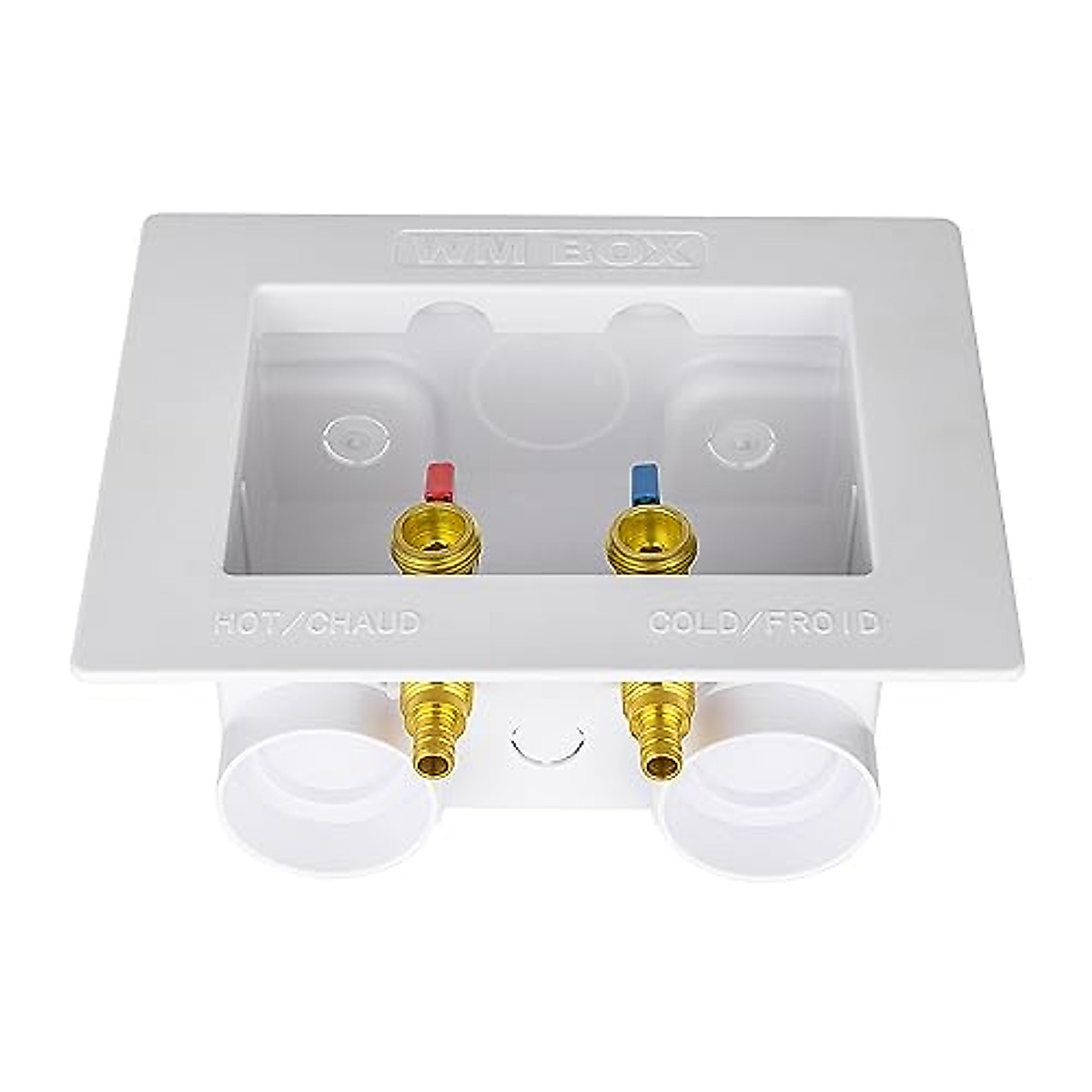 EFIELD Double Drain1/2 Inch PEX Crimp Connection x 3/4 Inch MHT Washing Machine Outlet Box, Pex Crimp Box