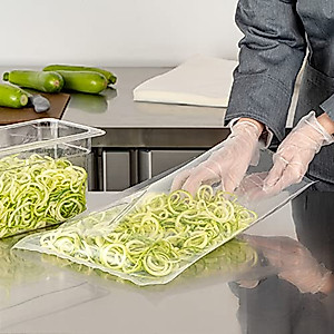 Restaurantware Fresh Hero 16 x 12 Inch Vacuum Sealer Bags 100 Food Storage Bags - 4 mil Thick Microwavable Clear Plastic Sous Vide Bags Freezable For Storing Food Or Sous Vide Cooking