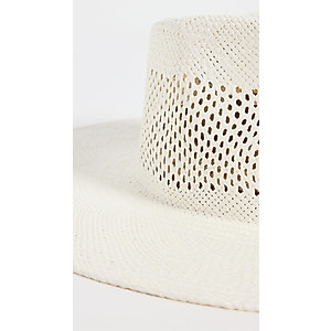Brixton Women's Jo Panama Straw Rancher Hat, Panama White, M