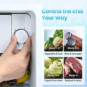 Anypro 1.84 Cu.Ft Fridge with Freezer, Single Door Refrigerator with 5 Level Temperatures and Adjustable Shelves, Energy Saving, Low Noise for Dorm, Office, Bedroom, Black