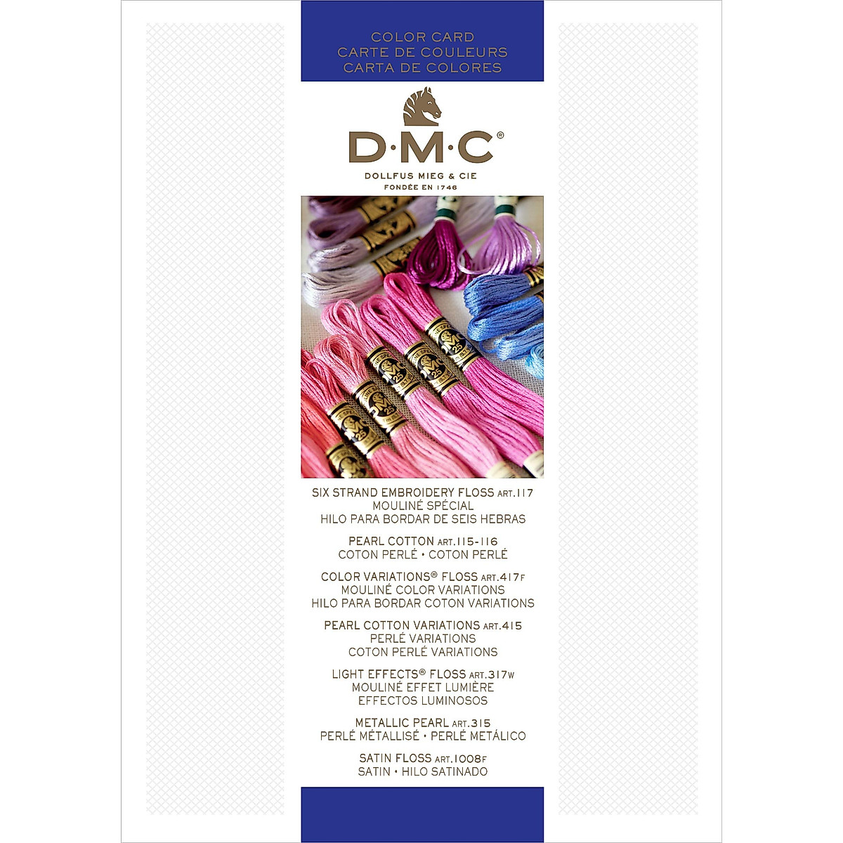 DMC COLORCRD Needlework Threads 12-Page Printed Color Card