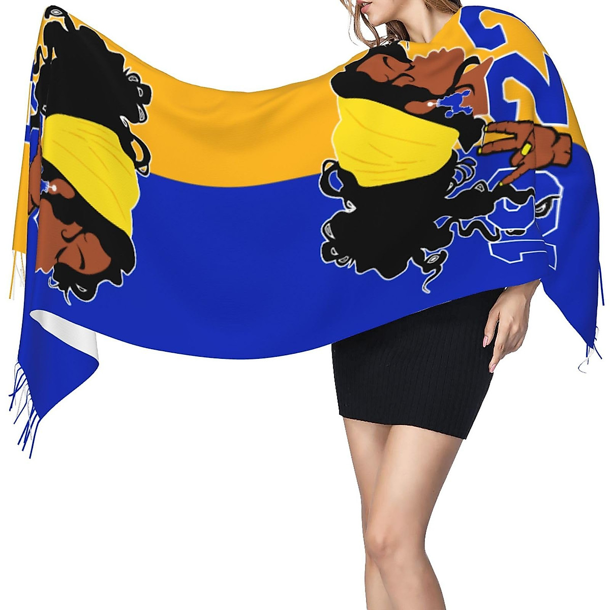 Sigma Gamma Cashmerette Fringed Scarf Rho sorority paraphernalia Warm Large Blanket Wrap Shawl for Women Cashmere Scarf