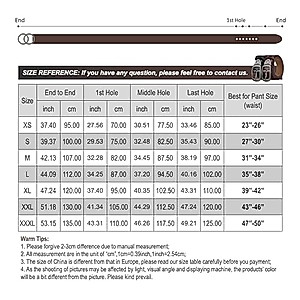 West Leathers [2 Pack Women's Genuine Leather Belts, Fashion Cowhide Waist Belt with Pin Buckle for Jeans Pants and dresses