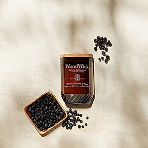 WoodWick® Renew Medium Candle, Black Currant & Rose Scented Candles, 6oz, Plant Based Soy Wax Blend, Made with Upcycled Materials and Essential Oils, Up to 55 Hours of Burn Time