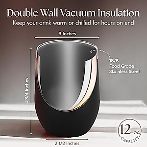 shop4ever A Wise Woman Once Said I'm Outta Here and Lived Happily Ever After Engraved Insulated Stainless Steel Wine Tumbler with Lid 12 oz. (Black)