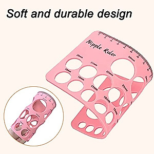 YOUHA Nipple Ruler, Nipple Rulers for Flange Sizing Measurement Tool, Silicone & Soft Flange Size Measure for Nipples, Breast Flange Measuring Tool Breast Pump Sizing Tool-New Mothers Musthaves (PINK)