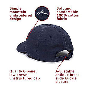 Outdoor Cap One Size Fits Most Mountain Dad Hat, Navy