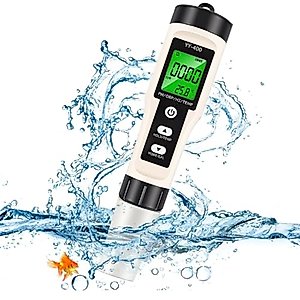 Digital Water Quality Tester, Four Functions in One, Pen Shaped Design, Detachable Design, LCD Digital Display for Measuring PH, ORP, H2 Hydrogen Content and Temperature Value