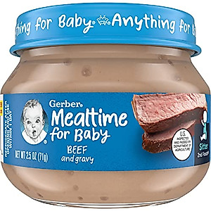 Gerber 2nd Foods: Meats Beef and Gravy, 2.5-Ounce 6 Jars and Chicken & Chicken Gravy, 2.5-Ounce 6 Jars (12 Jars Total)