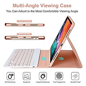 Keyboard Case for New iPad Pro 12.9 inch 2022-6th Generation / 2021-5th / 2020-4th / 2018-3rd Gen, Smart Magic Keyboard - Wireless Detachable - with Pencil Holder -iPad Pro 12.9 Case with Keyboard