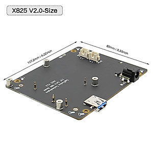 Geekworm for Raspberry Pi 4 SATA Storage, X825 V2.0 2.5 inch SATA HDD/SSD Expansion Board UASP Supported Compatible with Raspberry Pi 4 Model B 1GB/2GB/4GB/8GB Only(Not Include Raspberry Pi)