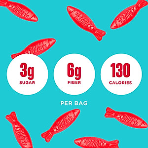 SmartSweets Sweet Fish, Low Sugar Gummy Candy (3g), Low Calorie (130), Gluten-Free -1.8oz (Pack of 12) Packaging may vary