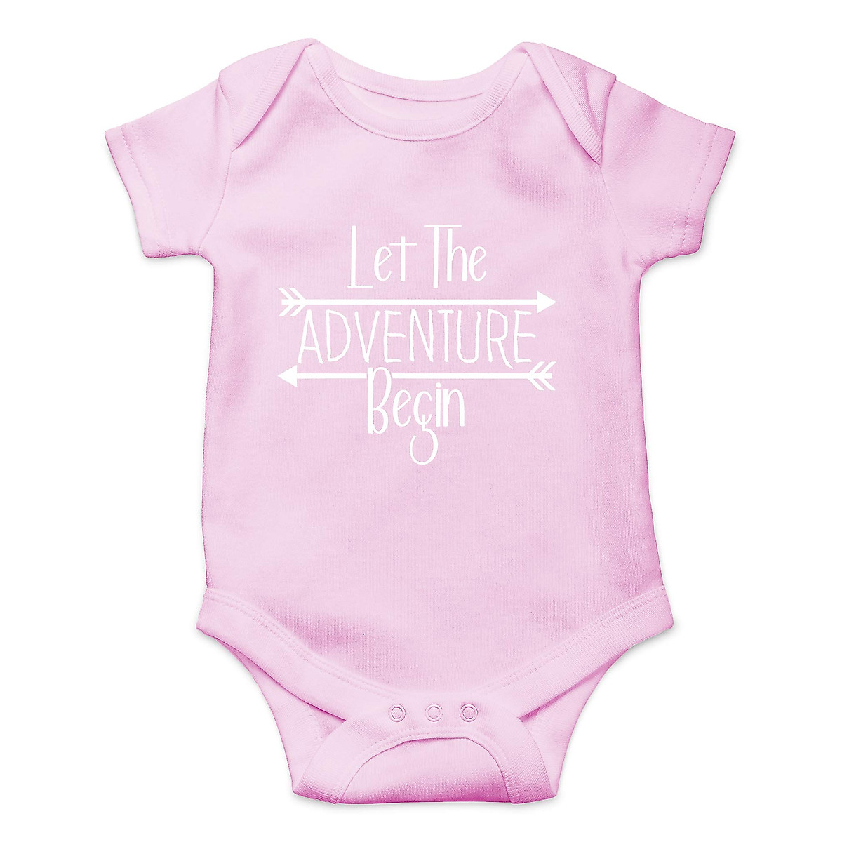 AW Fashions Let The Adventure Begin Baby Bodysuit Newborn Girl Coming Home Outfit Adorable Boy Apparel (Newborn, Pink)