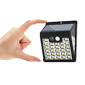 Solar Outdoor Lights, Street Light Ip65 Waterproof Outdoor Solar Powered Dusk to Dawning with Motion Sensor Led Floods Light for Parking Lot, Drive-Way