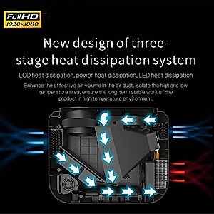 PHAVEA Portable Android Movie Projector, WiFi Bluetooth, 5000 Lumens, Keystone Correction&Zoom, Sync Screen Supported, HDMI USB for Home Cinema&Outdoor Movies