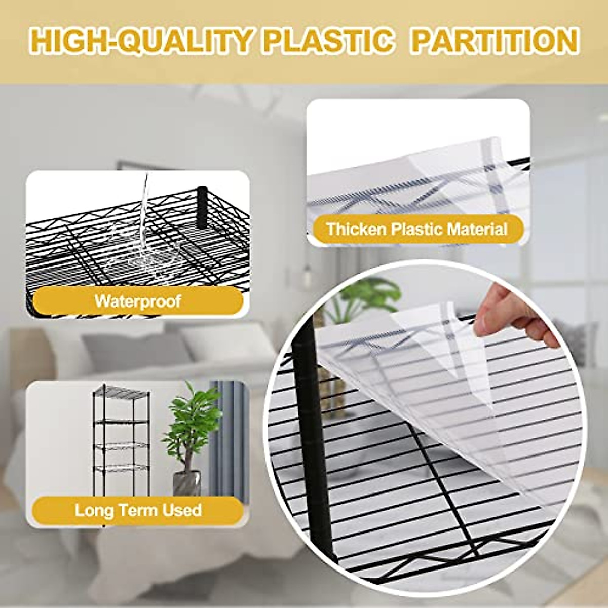 5-Tier Wire Shelving Unit and Storage, Shelves for Storage Height Adjustable Metal Wire Rack Shelving for Garage Kitchen Pantry Closet Laundry Bathroom Load 440LBS (21.5W x 11.5D x 59.5H inch)