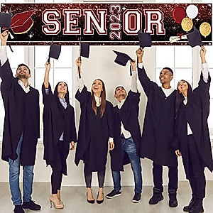 Graduation Banner 2023 Maroon Larger Senior Banner 118INCHS Graduation Yard Sign Lawn Outdoor Garden Senior Graduation Decorations 2023