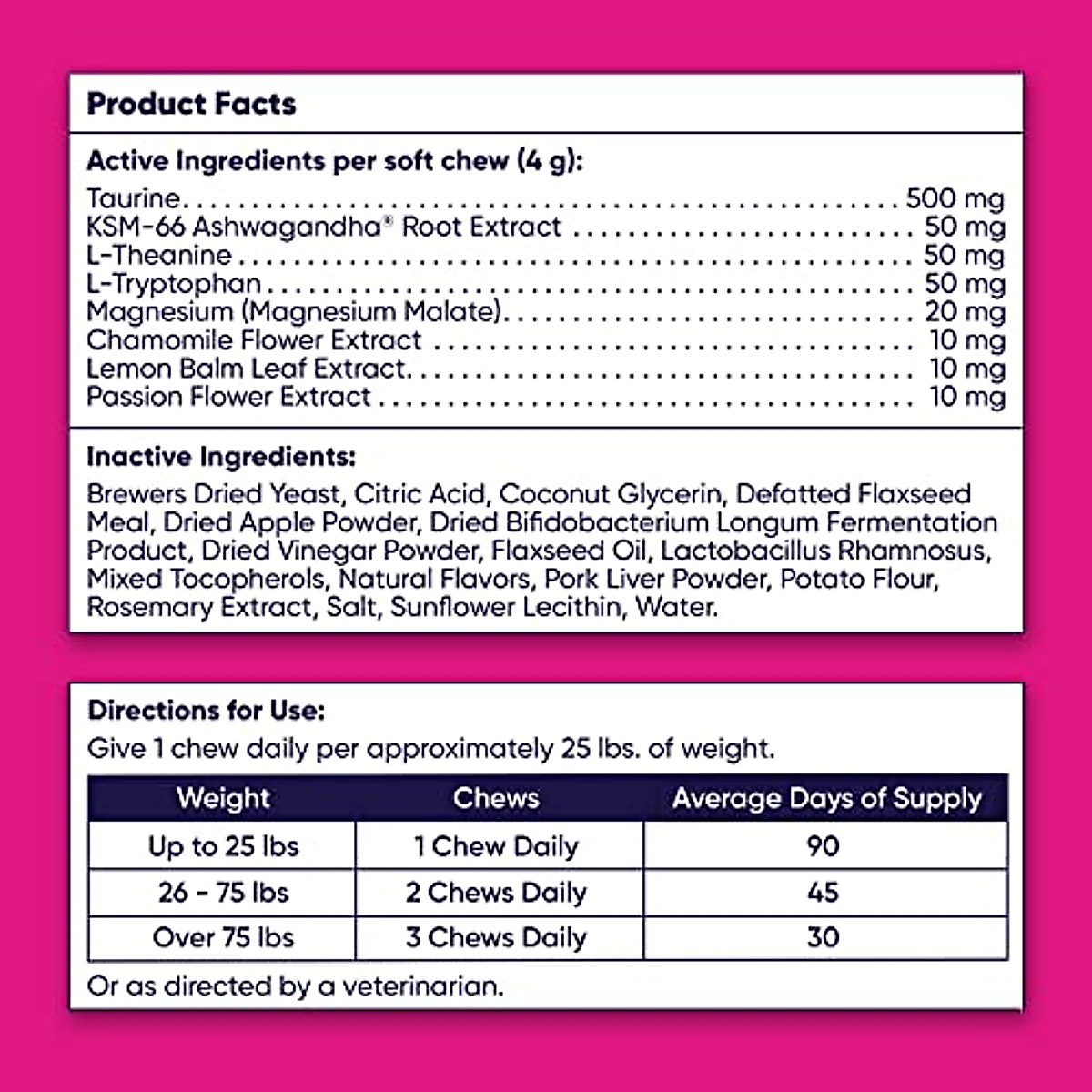 GoodGood Calming Dog Supplements; Helps Manage Stress and Nervousness; Chewable Soft Treats with Ashwagandha, Chamomile, L-Theanine; Probiotics; 90 Natural Flavor Chews