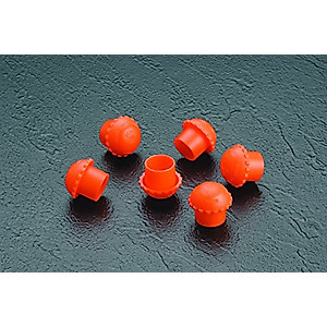 Caplugs ZBC01Q1 Plastic Cylinder Valve Threaded Cap BC-01, PE-LD, Please See Drawing, Orange (Pack of 8)