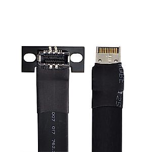 Cablecc USB 3.1 Front Panel IDC Header Male to Female Type-E M-F Motherboard Extension Data Cable 50cm