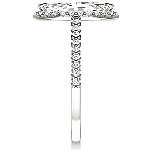 JEWELERYN 4 CT Marquise Colorless Moissanite Engagement Ring Set for Women/Her, Wedding Bridal Ring Set,Eternity Sterling Silver Solid Diamond Solitaire Prong Anniversary Promise Gift for Ring (4)