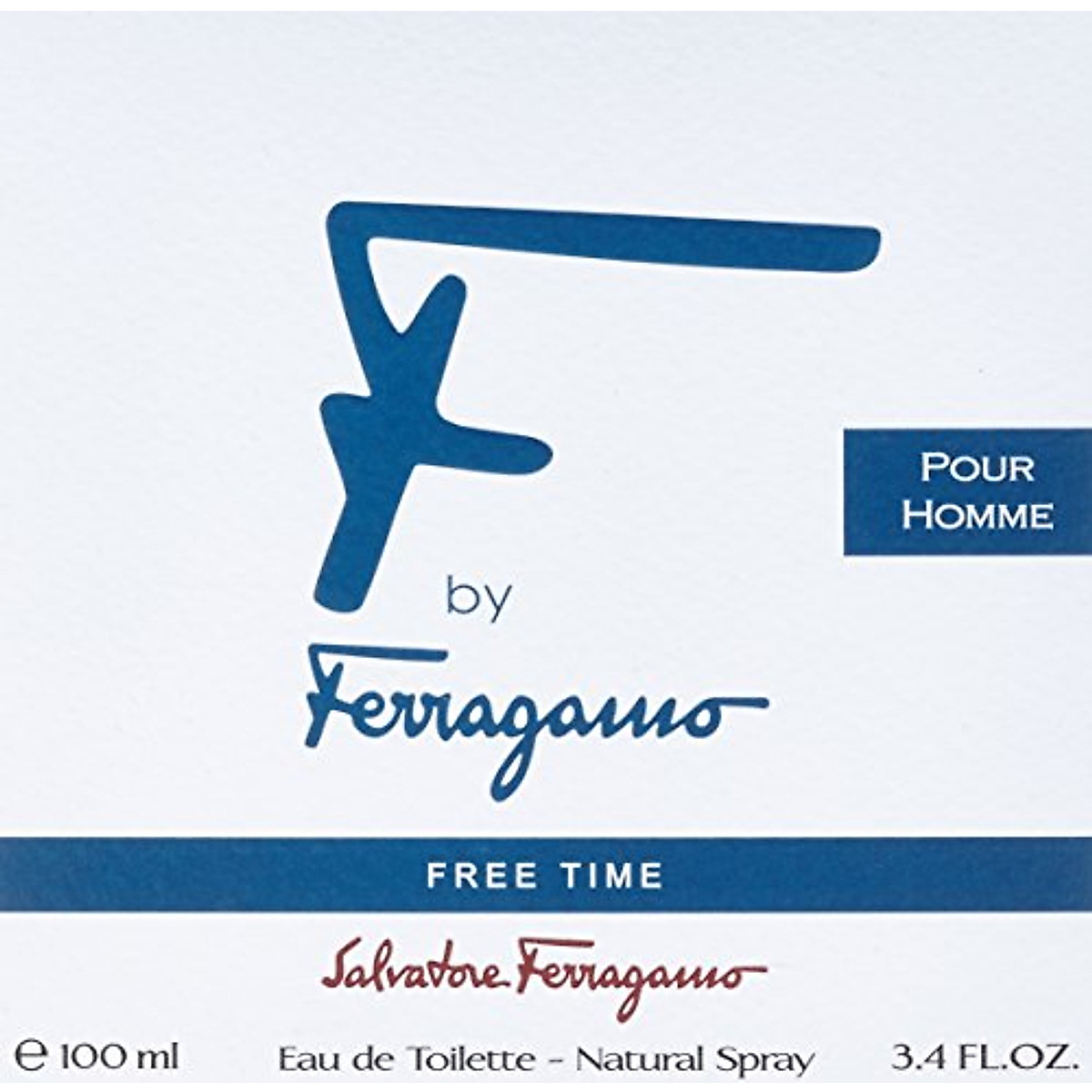 Salvatore Ferragamo F Free Time Eau De Toilette Spray for Men, 3.4 Ounce