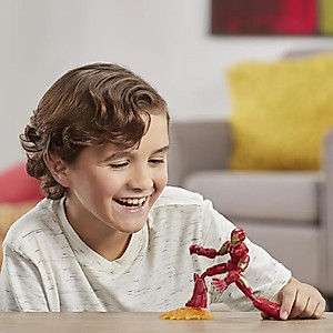 Marvel Avengers E7870 Beyblade Bend and Flex Action, 6-Inch Flexible Iron Man Figure, Includes Accessory, Ages 4 and Up, Multicoloured