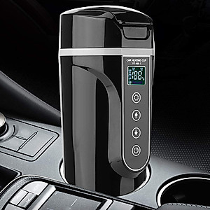 TOPINCN Electric Kettle Lighter Car Home Cup Cigarette Lighter 12V Stainless Steel Water Cup 304 Heating Cigarette Lighter Voltage Kettle Water Boiler for Black Mug Car Home Dual Use