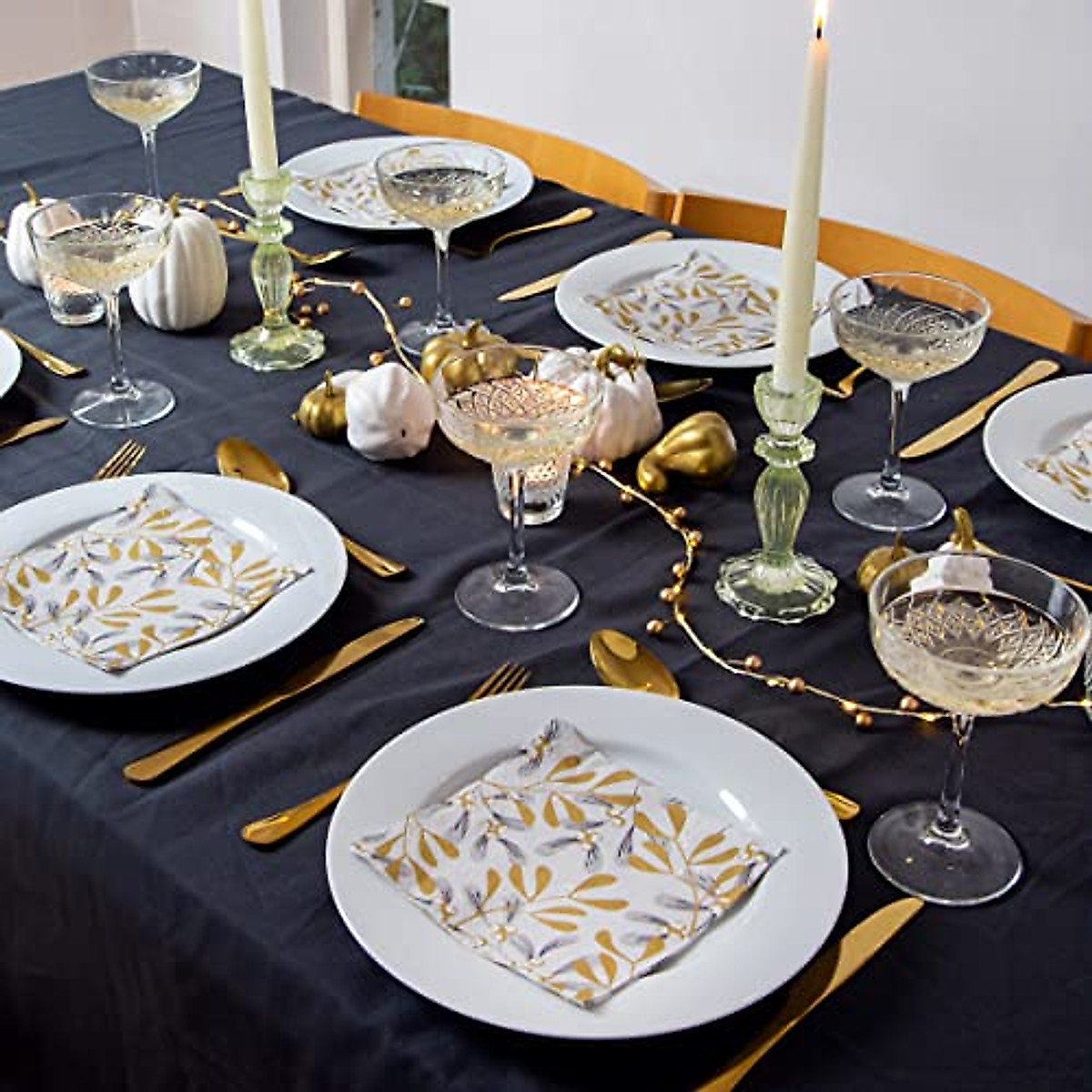 Talking Tables Green Glass Candlestick Holder Taper Candle Stand for Indoor or Outdoor Dining, Elegant Dinner Party Decorations, Birthday, Garden, Wedding, Christmas, Home Décor Large