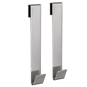 SimplyHooks 8" Shower Door Hooks, Silver, 2 Pack, Shower Towel Hook, Shower Door Hook for Frameless Glass Shower Door 3/8"(10mm)