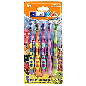 Dr. Fresh Manual Kids' Extra Soft Toothbrushes - Pack of 2