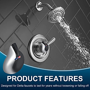 LEDBarz RP28595 Shower Knob Replacement for Delta Faucet Water Temperature Monitoring Control Handle with Cover,Shower Plumbing Repair kit for Delta,Chrome