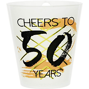 Pavilion - 50th Birthday Novelty Glow In The Dark Shot Glass Beaded Necklace Party Supplies