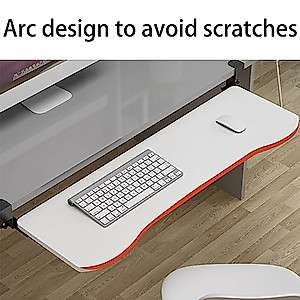 BBAUER Keyboard Tray, Under Desk Keyboard Tray, Desk Keyboard Tray Slide Out, Ergonomic Keyboard Tray, for Home or Office