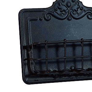 VIP Home & Garden MT2154 Vintage Style Business Card Holder, Antiqued, Dark Brown Finish, Metal