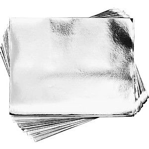 Candy Bar Foil for Overwrapping Chocolate Candy Bars - Silver